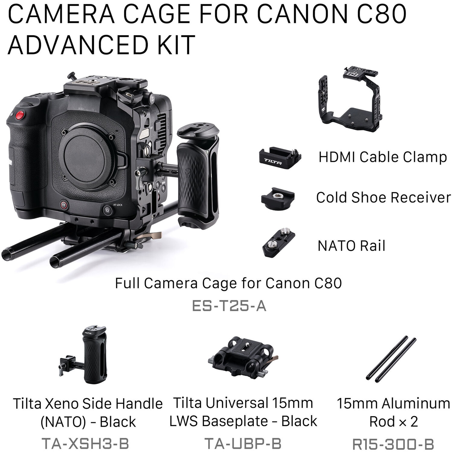 Tilta Camera Cage pentru Canon C80 Advanced Kit - F64.ro
