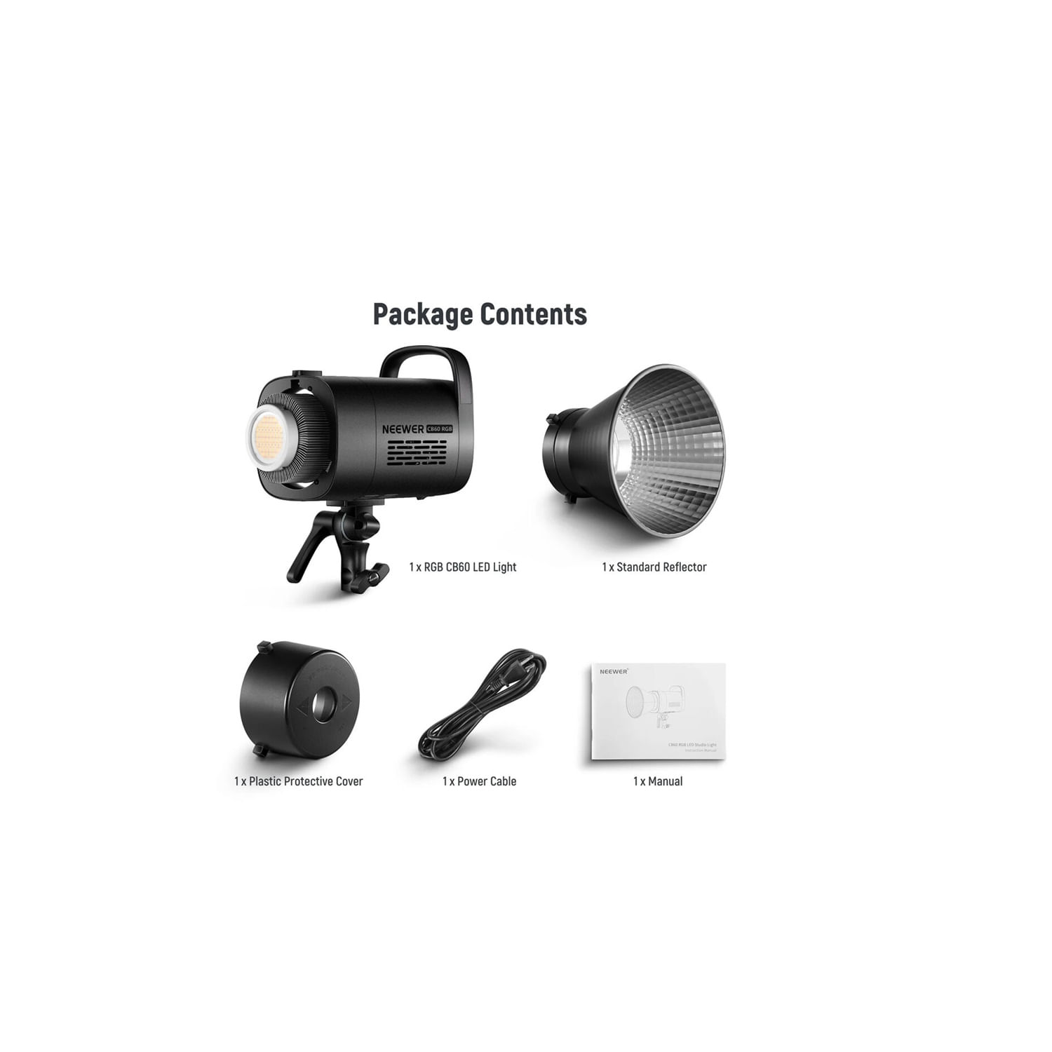 Neewer CB60 Lampa Video LED RGB 70W 2700K-6500K Bowens-F64.ro - F64.ro