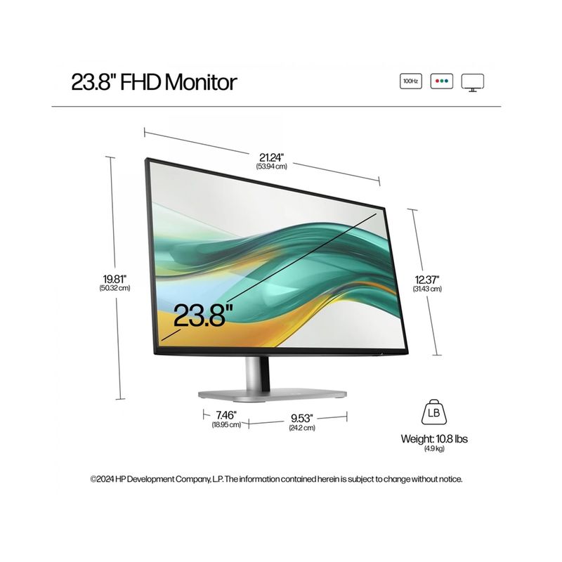 HP S5 PRO Monitor 23.8" IPS LED Full HD HDMI DisplayPort Negru/Argitniu ...