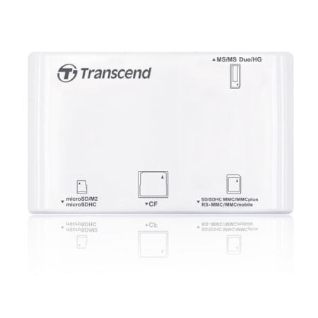 Transcend P8 - card reader USB 2.0 All in One, alb - F64.ro - F64.ro