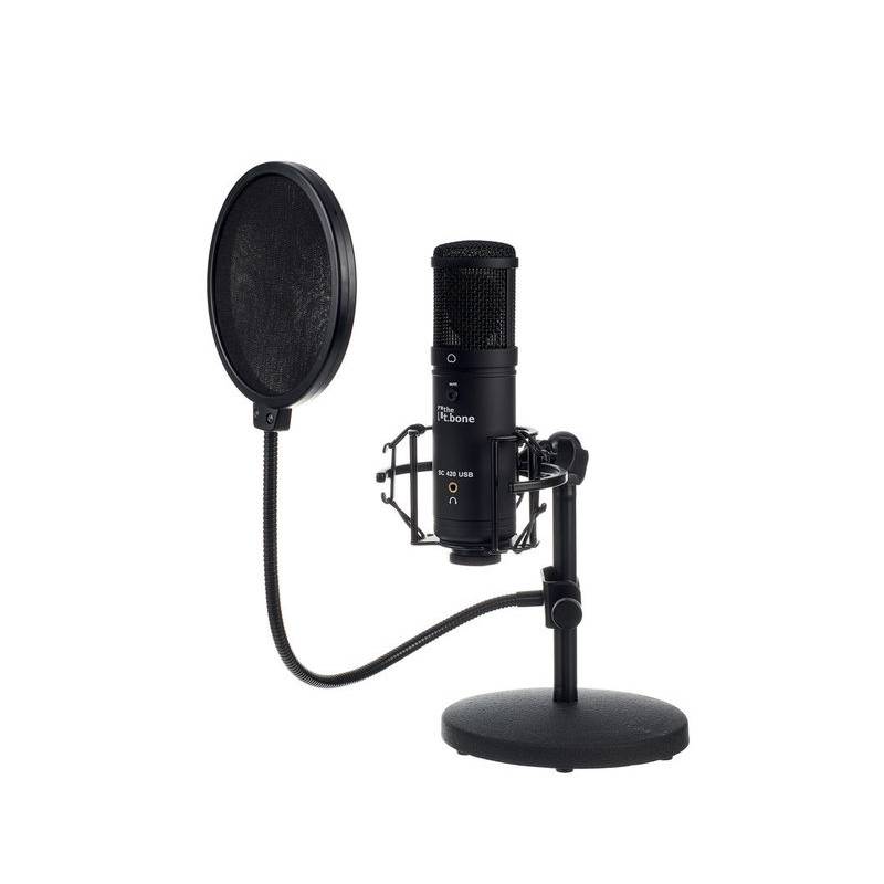 The t.bone SC 420 USB Podcast Kit Microfon si Casti Studio - F64.ro ...