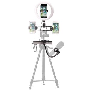 Fancier Vlogging Studio Kit 6 in 1 cu Minitrepied + Microfon + Lampa ...