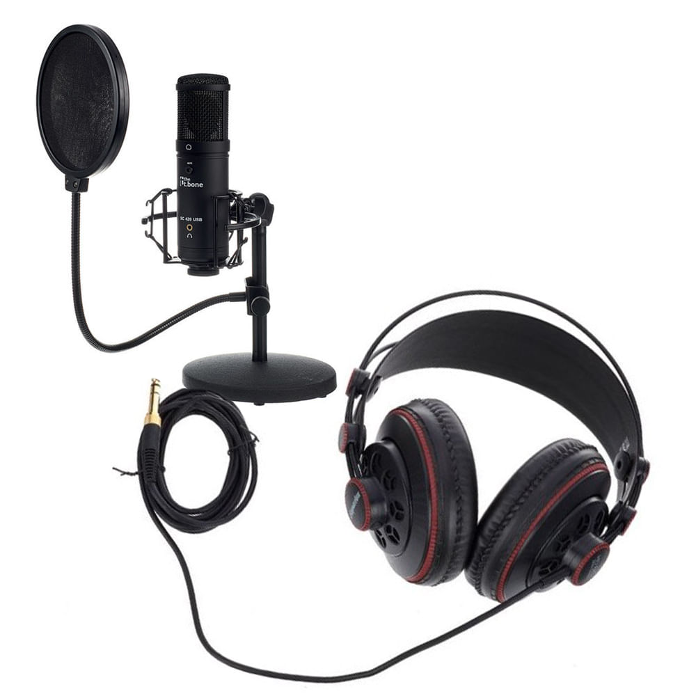 The t.bone SC 420 USB Podcast Kit Microfon si Casti Studio - F64.ro ...