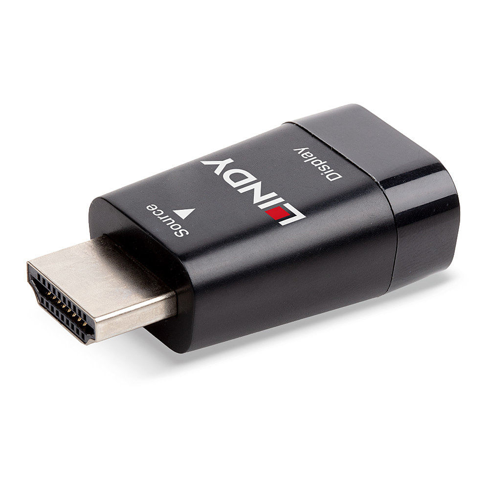 Lindy LY-38194 Adaptor HDMI Type A la VGA Dongle Negru - F64.ro - F64.ro