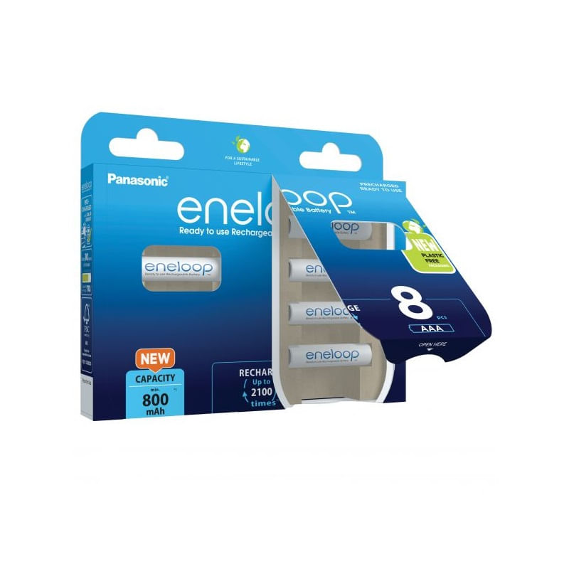 Panasonic Eneloop Acumulatori 8 X R03 Aaa 800mah F64 Ro F64 Ro