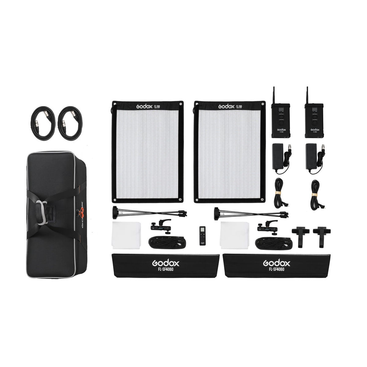 Godox FL100 Kit 2 Panouri LED Flexibile 45x60cm-F64.ro - F64.ro
