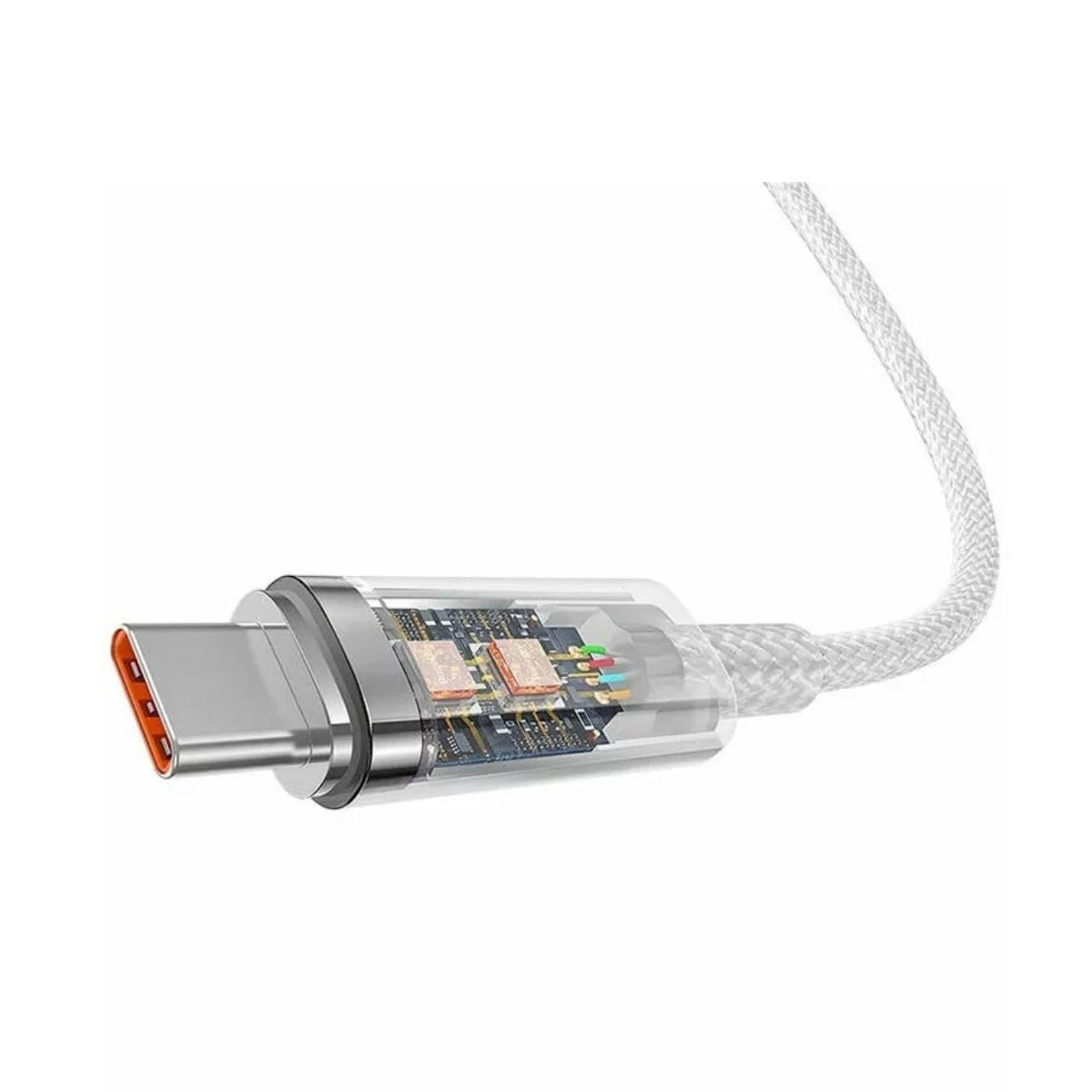 Baseus Explorer Series Cablu USB la USB-C 100W 1m Alb-F64.ro - F64.ro