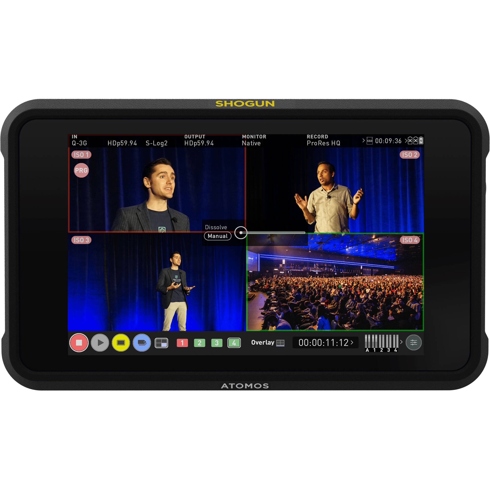 Atomos Shogun Classic Monitor 7" HDR Recorder Switcher 4x SDI 3000nit ...