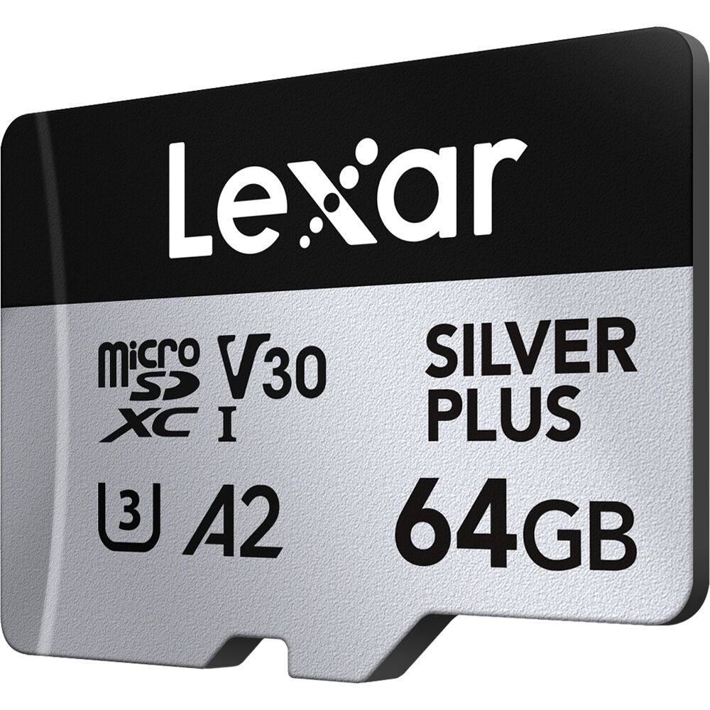 Lexar Profesional Silver Plus Card de Memorie microSDXC 64GB UHS-I V30 ...