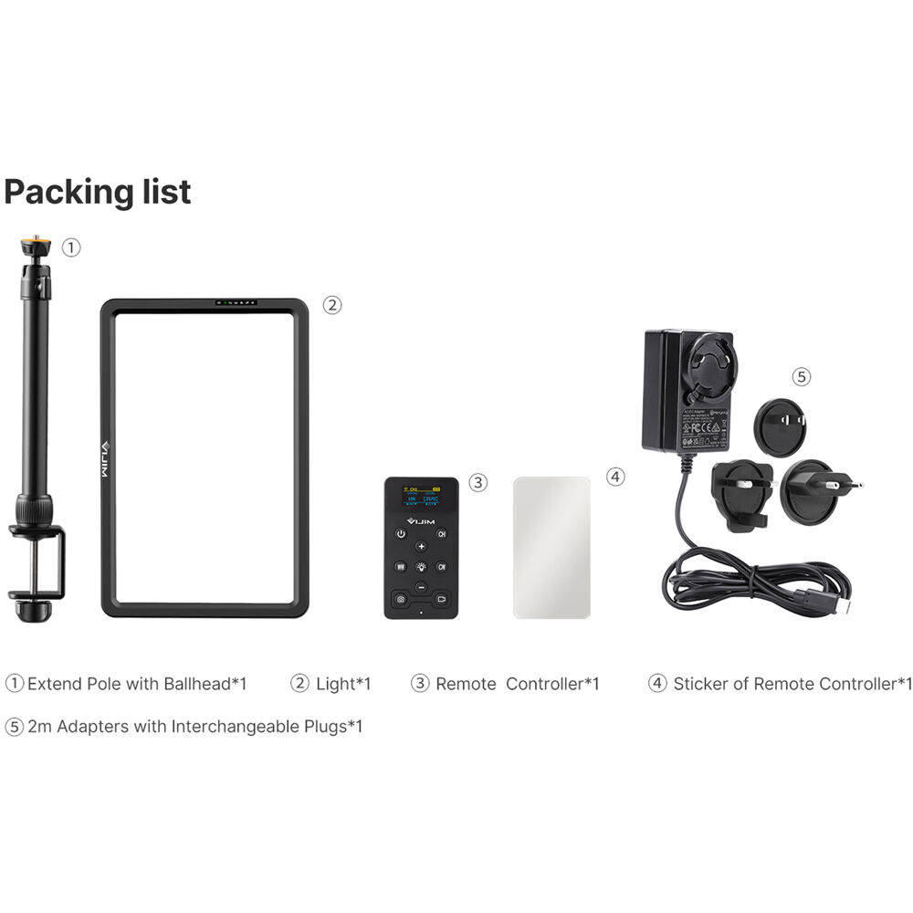 Ulanzi VIJIM K22 2959 Lampa LED 10 W cu Suport cu Clema si Telecomanda ...