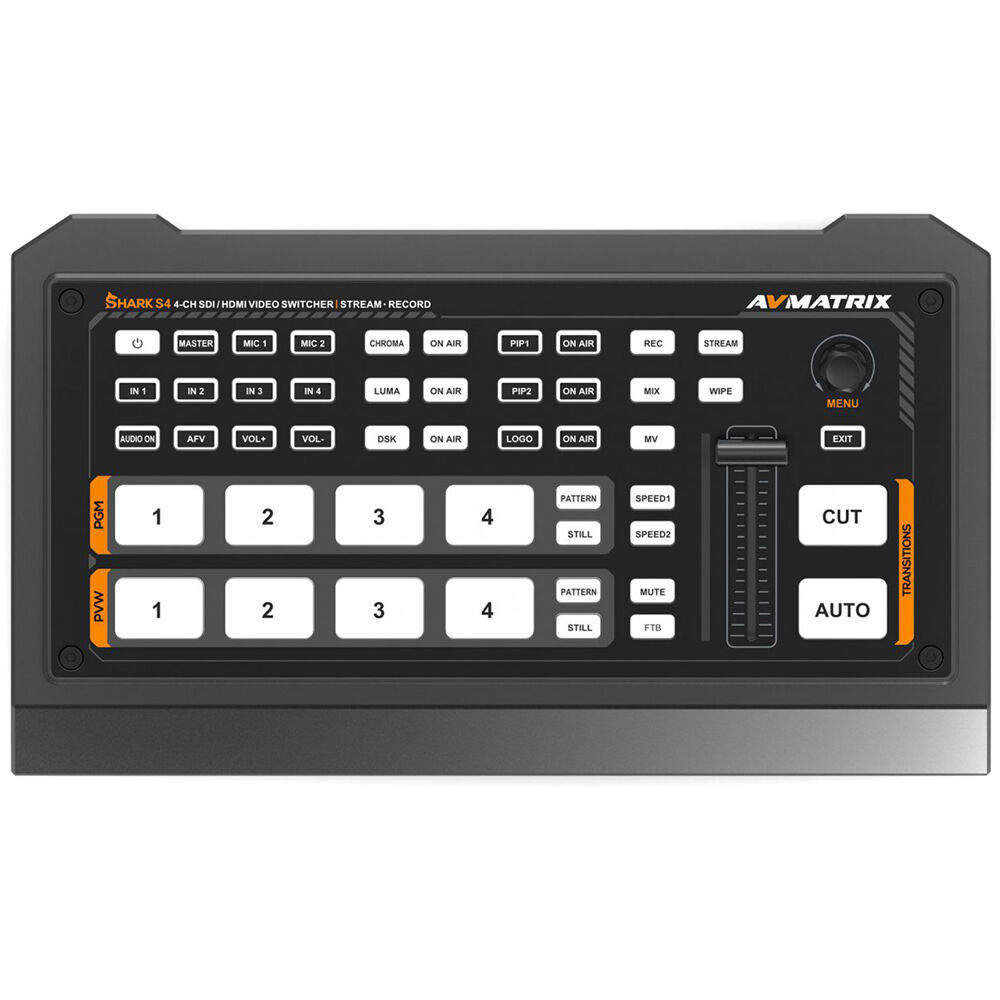 AVMATRIX Video Switcher Shark S4 4 Canale SDI/HDMI -F64.ro - F64.ro