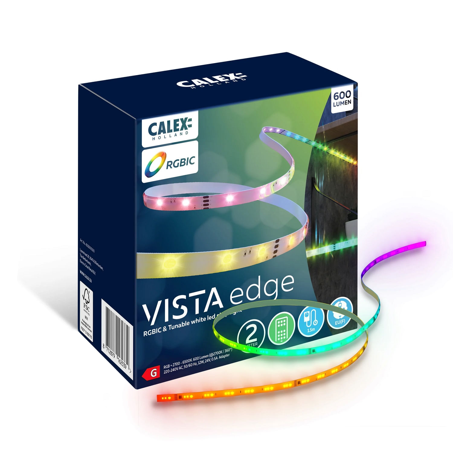 Banda LED Calex Smart RGBIC CCT USB 2M -f64.ro - F64.ro